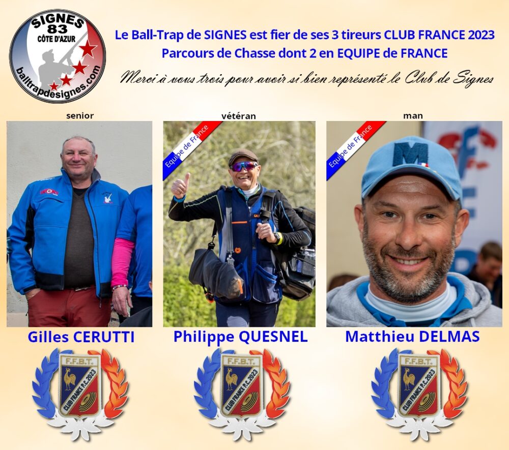 Nos champions 2023 – Ball trap de Signes