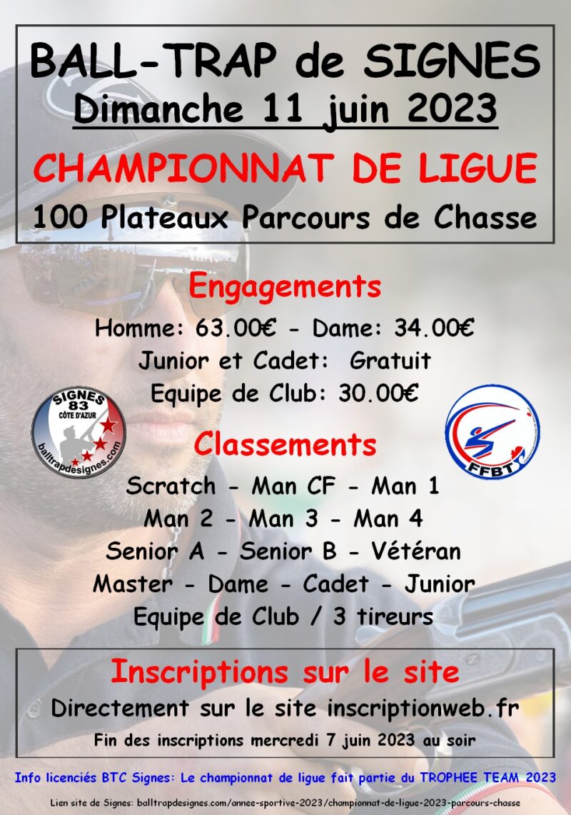 Championnat de ligue 2023 parcours chasse – Ball trap de Signes